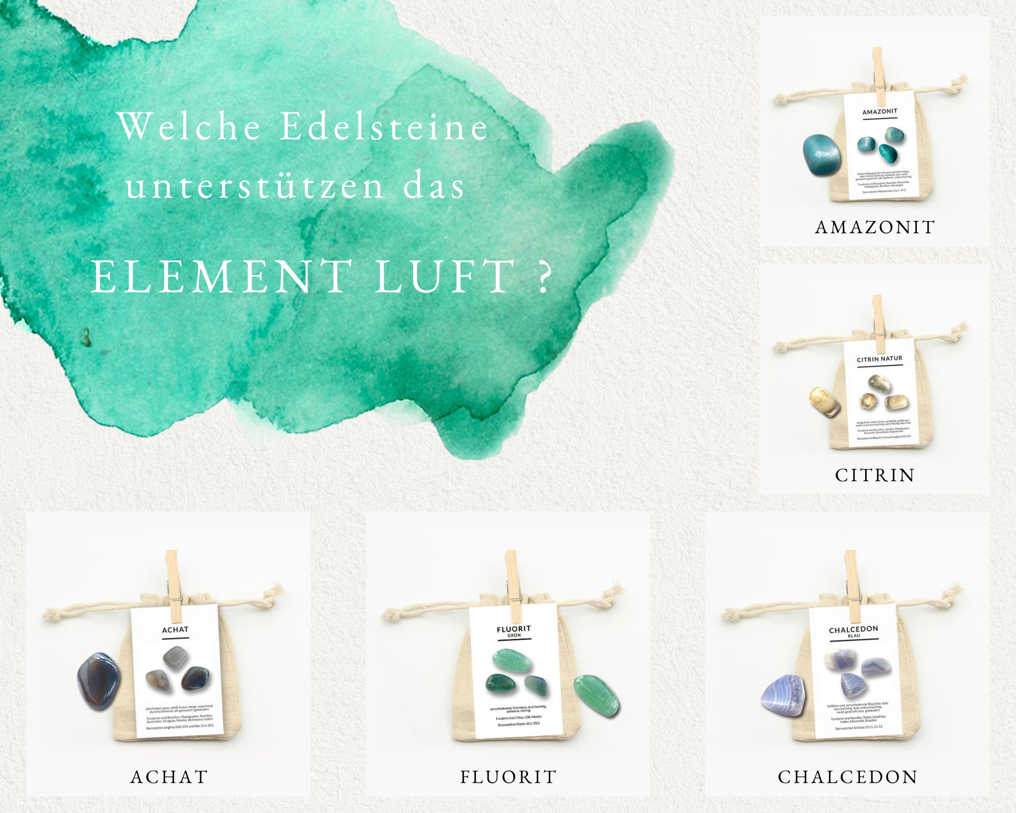 Die vier Elemente - welches bin ich? | WELTSTEINE